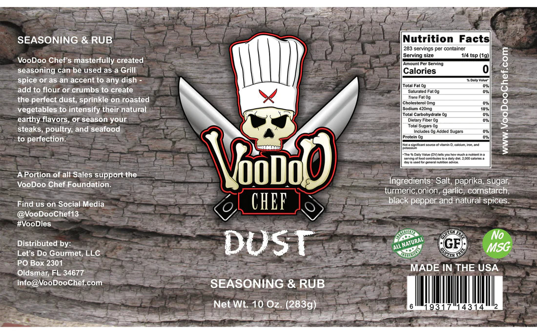 Dust - Case – VooDoo Chef Sauces and Seasonings